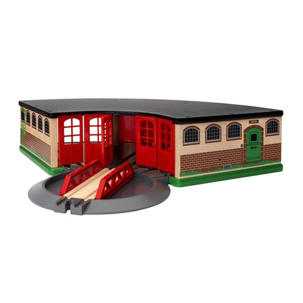 Brio grote ronde trein remise | houten treinbaan onderdelen