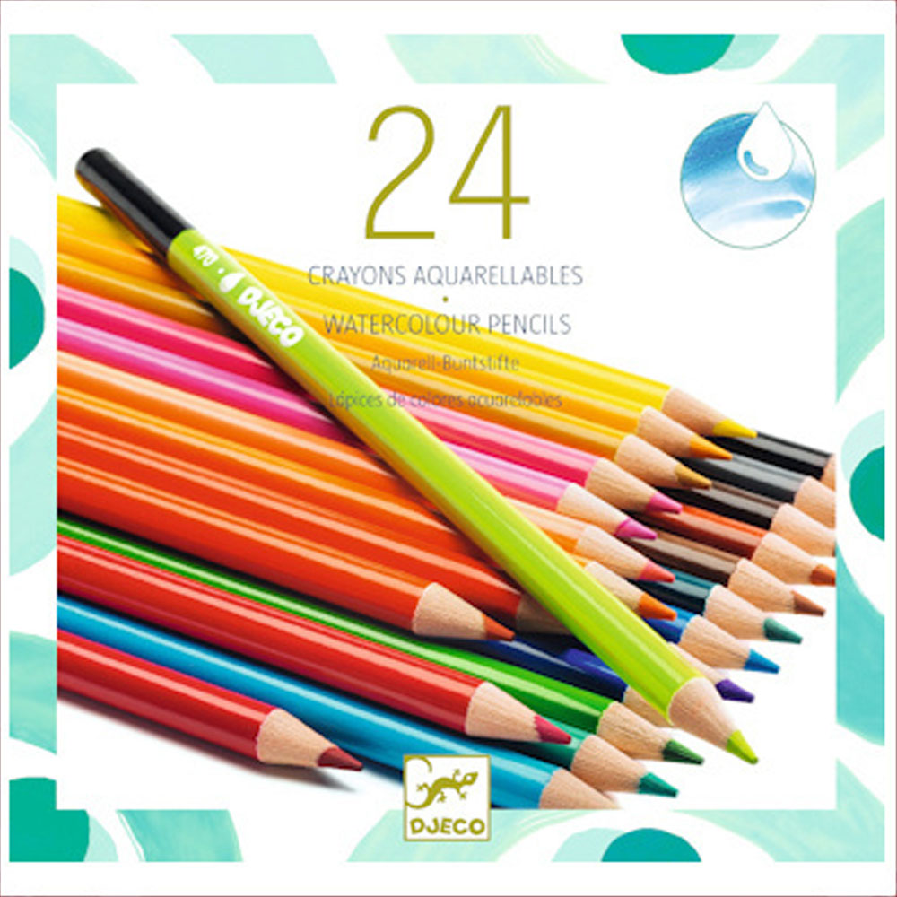 Djeco 24 aquarel potloden | knutselen | tekenen en kleuren