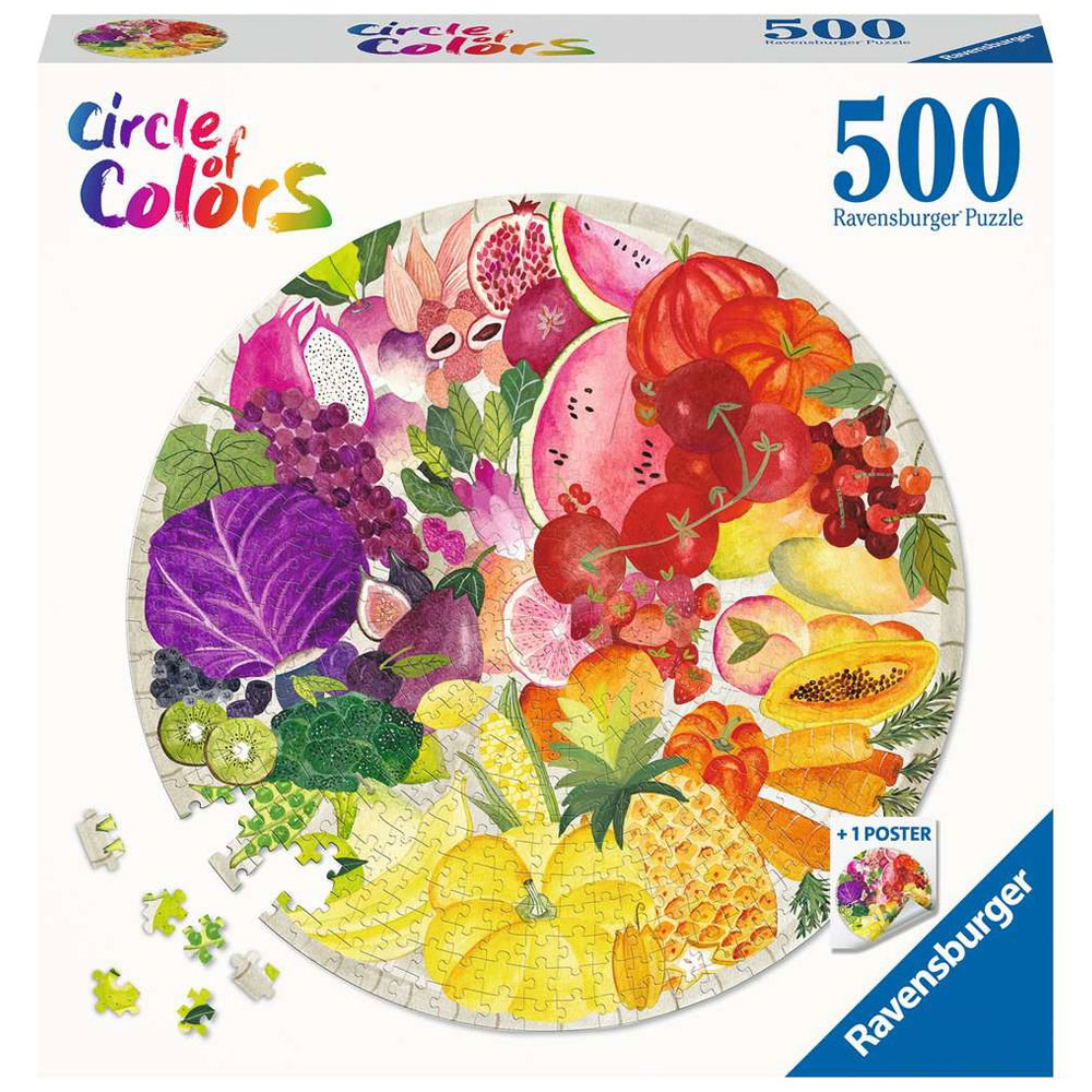 Ravensburger Round puzzle Circle of colors Fruits and Vegetables 500 p
